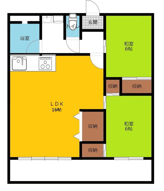 【ハトマークサイト】福岡県福岡市博多区那珂5丁目の 内野ビル305 2LDK マンション