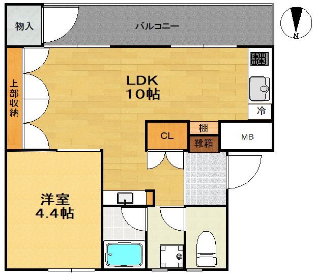 【ハトマークサイト】福岡県福岡市西区姪の浜1丁目の デュレ・アパルトマン202 1LDK マンション