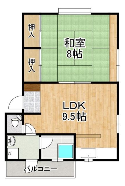 【ハトマークサイト】福岡県福岡市城南区田島2丁目の 中村ハイツ201 1LDK アパート