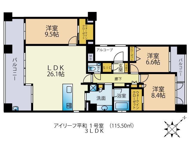 【ハトマークサイト】福岡県福岡市南区平和2丁目の アイリーフ平和201 3LDK マンション