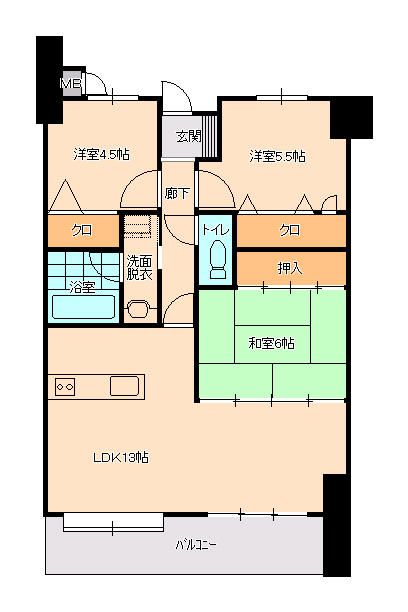 【ハトマークサイト】福岡県久留米市諏訪野町の サーパス諏訪野 502 3LDK マンション
