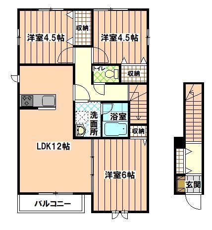 【ハトマークサイト】福岡県福岡市東区和白5丁目の WOODHOUSEⅡ(仮)201 3LDK アパート