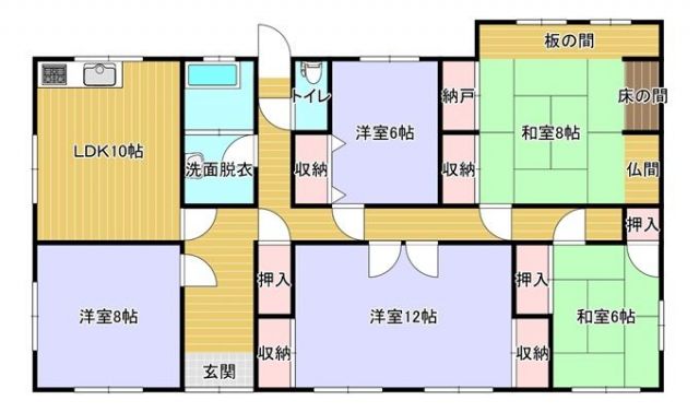 【ハトマークサイト】福岡県大牟田市大字上内の 5LDK 中古一戸建
