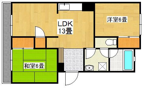 【ハトマークサイト】福岡県福岡市早良区南庄6丁目の 汐入ビル505 2LDK マンション