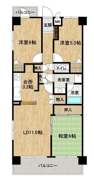 【ハトマークサイト】福岡県福岡市早良区西新1丁目の 藤和シティコープ西新401 3LDK マンション