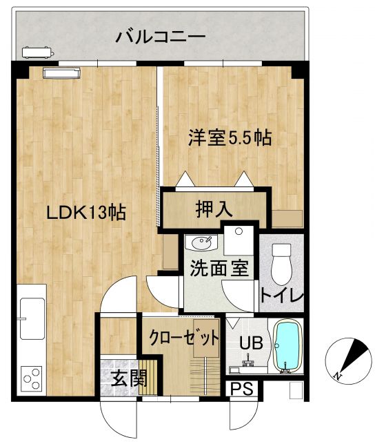 【ハトマークサイト】福岡県福岡市博多区堅粕4丁目の 栄光ビル302 1LDK マンション