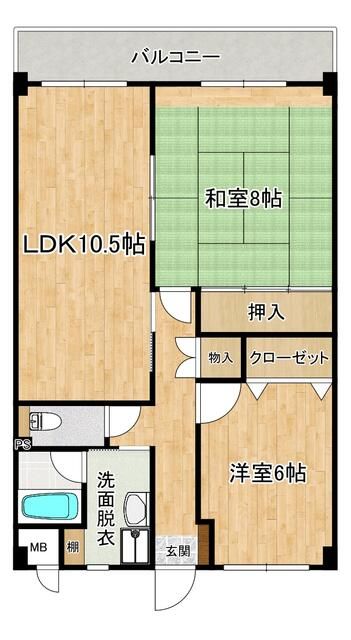 【ハトマークサイト】福岡県北九州市八幡西区光貞台1丁目の ANビル302 2LDK マンション
