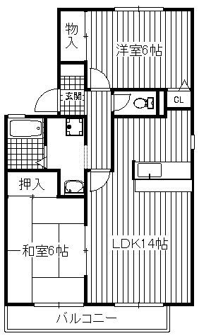 【ハトマークサイト】福岡県那珂川市今光5丁目の コンフォールHIRO 203 2LDK アパート