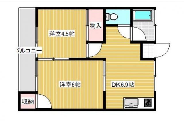 【ハトマークサイト】福岡県太宰府市朱雀1丁目の TMコーポ203 2DK アパート