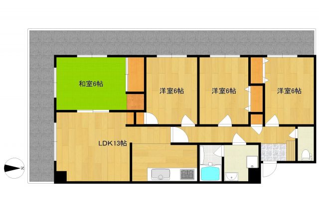 【ハトマークサイト】福岡県福岡市早良区百道3丁目の サンステージ百道301 4LDK マンション