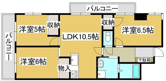 【ハトマークサイト】福岡県北九州市八幡西区折尾4丁目の メゾンモンブラン学園301 3LDK マンション