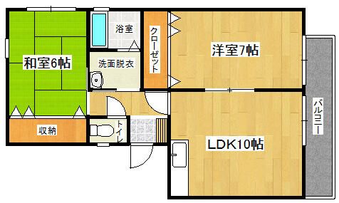 【ハトマークサイト】福岡県北九州市八幡西区筒井町の アクティブ弐番館305 2LDK アパート