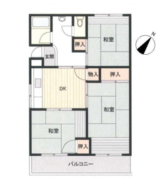 【ハトマークサイト】福岡県福岡市城南区長尾2丁目の 笹の台住宅団地2棟 3DK 中古マンション