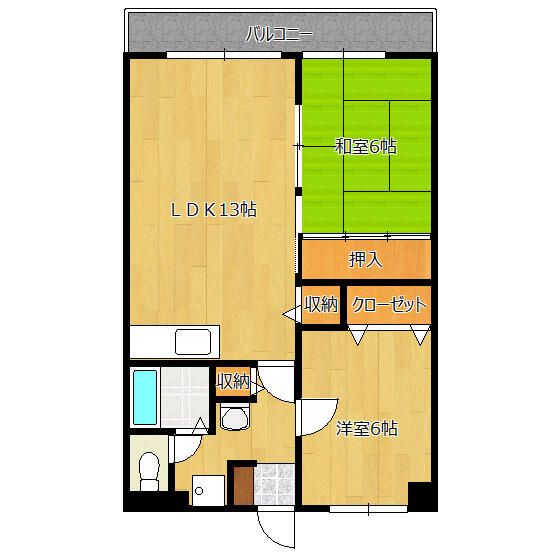 【ハトマークサイト】福岡県北九州市小倉南区徳力4丁目の ふぁみーる志徳202 2LDK マンション