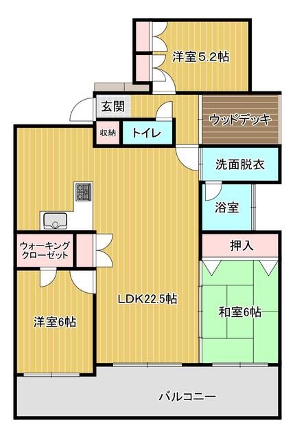 【ハトマークサイト】福岡県北九州市小倉北区緑ケ丘1丁目の リヴィエールグレース緑ヶ丘 407 3LDK マンション