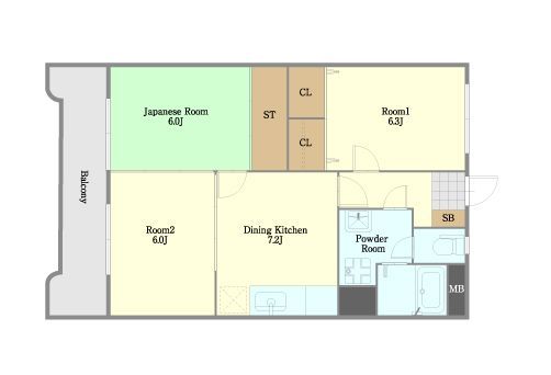 【ハトマークサイト】福岡県糟屋郡篠栗町庄2丁目の ホウシュウコーポ篠栗5番館302 3DK マンション