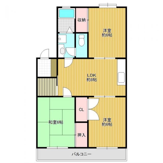 【ハトマークサイト】福岡県福岡市西区福重3丁目の シャトレ－喜多崎202 3LDK マンション