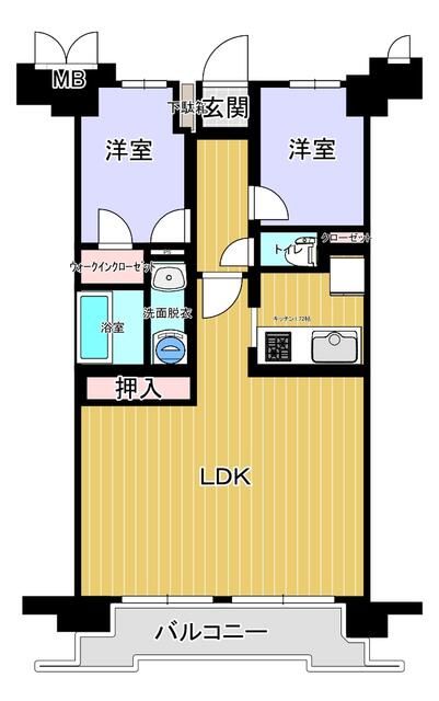【ハトマークサイト】福岡県春日市弥生3丁目の グリーンマンション春日弥生505 2LDK 中古マンション