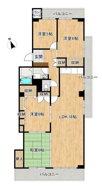 【ハトマークサイト】福岡県福岡市南区高宮2丁目の スコーレ高宮301 4LDK 中古マンション