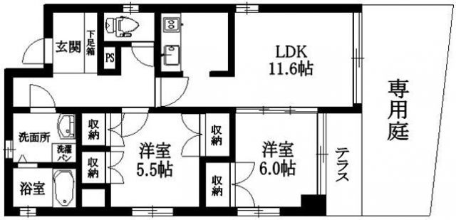 【ハトマークサイト】福岡県福岡市中央区清川2丁目の ヴィーブル天神南101 2LDK マンション