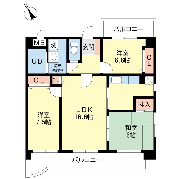 【ハトマークサイト】福岡県福岡市南区大橋3丁目の ベリーテ302 3LDK マンション
