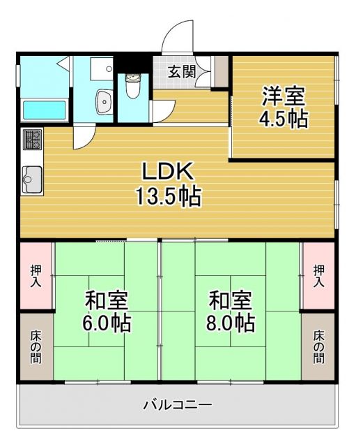 【ハトマークサイト】福岡県福岡市中央区鳥飼1丁目の 東峰マンション大濠203 3LDK マンション