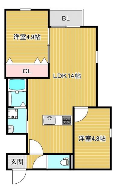【ハトマークサイト】福岡県福岡市博多区西春町2丁目の CHRONO桜並木（クロノ桜並木）101 2LDK アパート