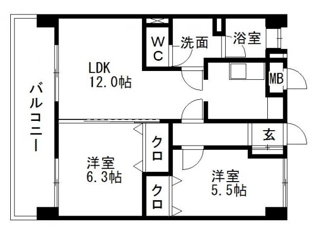 【ハトマークサイト】福岡県福岡市博多区山王1丁目の 第3よしみビル302号室 2LDK マンション