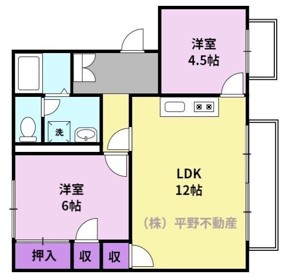 【ハトマークサイト】福岡県久留米市東合川町の フレグランス和泉203 2LDK アパート