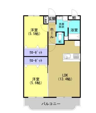 【ハトマークサイト】福岡県北九州市小倉南区高野4丁目の ユーミーシャルマン202 2LDK マンション