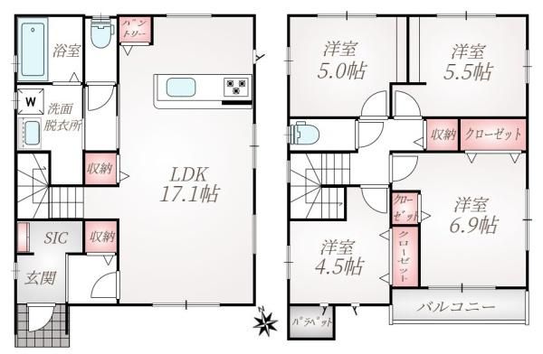 【ハトマークサイト】福岡県筑紫野市二日市北1丁目の 4LDK 新築一戸建