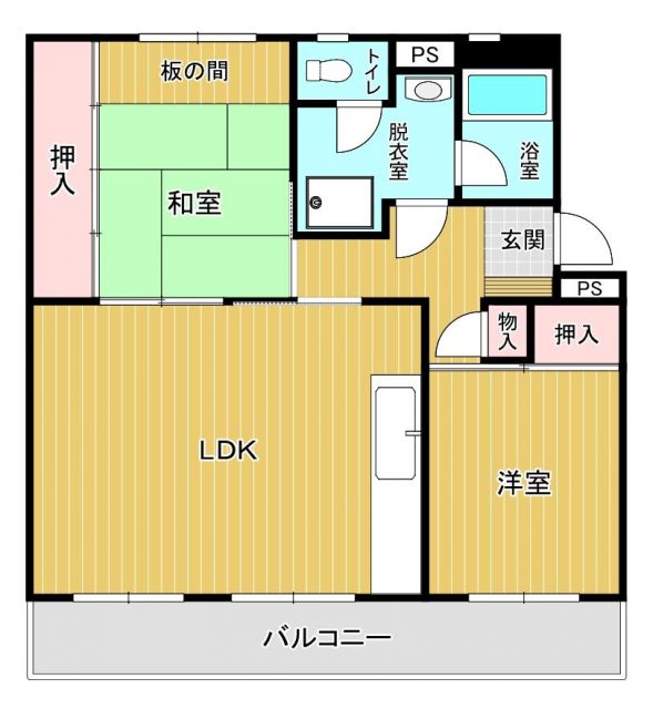 【ハトマークサイト】福岡県福岡市早良区有田8丁目の 美室団地502 2LDK マンション