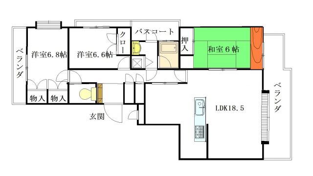 【ハトマークサイト】福岡県福岡市東区香椎浜4丁目の ネクサス香椎502 3LDK マンション