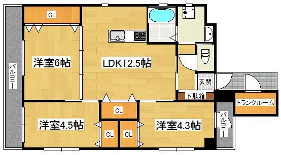 【ハトマークサイト】福岡県福岡市西区姪の浜6丁目の ルチアサントレ姪浜南バルコニー601 3LDK マンション