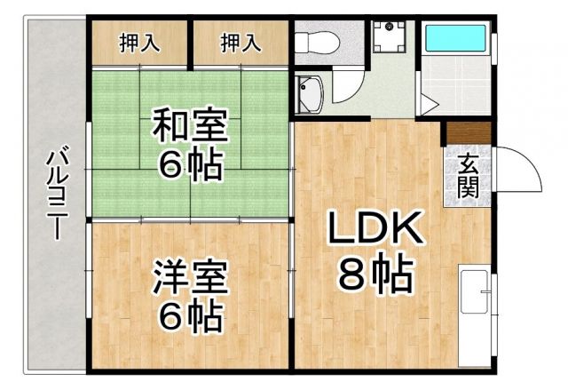 【ハトマークサイト】福岡県福岡市西区周船寺1丁目の ロフティ冨永405 2LDK マンション