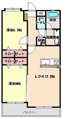 【ハトマークサイト】福岡県福岡市西区田尻1丁目の グランメール飛鳥303 2LDK マンション