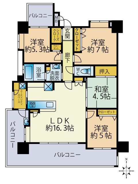 【ハトマークサイト】福岡県飯塚市本町の プレミアムステージ本町 1101 4LDK 中古マンション