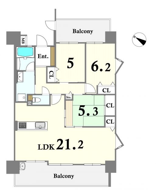 【ハトマークサイト】福岡県筑紫野市大字俗明院の アンピール筑紫野3 3LDK 中古マンション