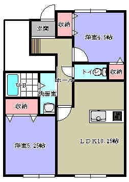 【ハトマークサイト】福岡県北九州市小倉北区赤坂2丁目の エルメゾン赤坂B棟1F 2LDK アパート