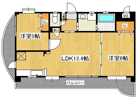 【ハトマークサイト】福岡県北九州市小倉南区春ケ丘の フェリス城野駅南502号 2LDK マンション
