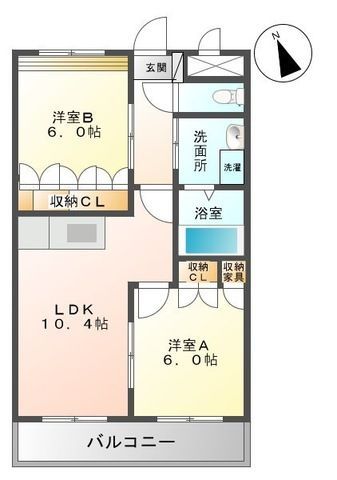 【ハトマークサイト】福岡県八女市国武の エバーグリーン国武 203 2LDK アパート