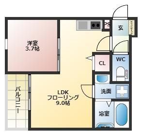 【ハトマークサイト】福岡県北九州市小倉北区片野新町1丁目の 片野新町新築アパートA201 1LDK アパート
