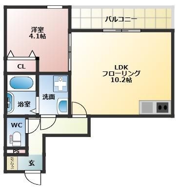 【ハトマークサイト】福岡県久留米市津福本町の 仮称）津福本町1217アパート102 1LDK アパート