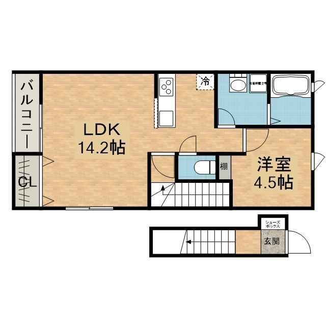 【ハトマークサイト】福岡県大牟田市一浦町の フェリオ一浦203 1LDK アパート