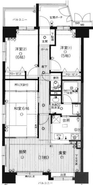 【ハトマークサイト】福岡県福岡市西区石丸2丁目の リーベスト姪浜南801 3LDK 中古マンション