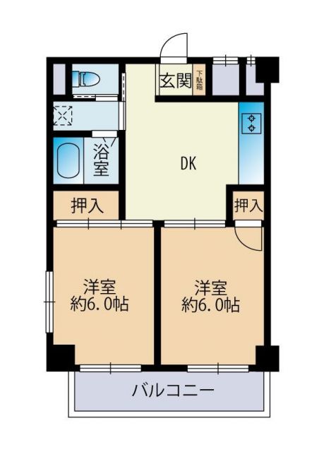 【ハトマークサイト】福岡県福岡市中央区薬院3丁目の ライオンズマンション薬院 2DK 中古マンション