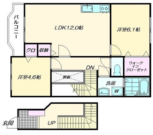 【ハトマークサイト】福岡県福岡市東区香椎駅東4丁目の ラヴィアンローズ202 2LDK アパート