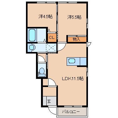 【ハトマークサイト】福岡県柳川市東蒲池の オスト蒲池Ⅰ-102 2LDK アパート
