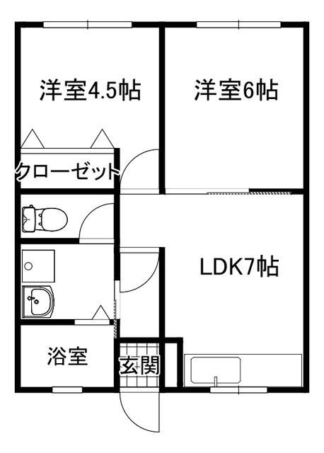【ハトマークサイト】福岡県北九州市戸畑区小芝3丁目の コーポ満津羅302 2LDK マンション