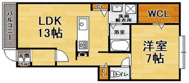 【ハトマークサイト】佐賀県神埼市神埼町田道ヶ里の レスパス神埼Ⅰ 102 1LDK アパート